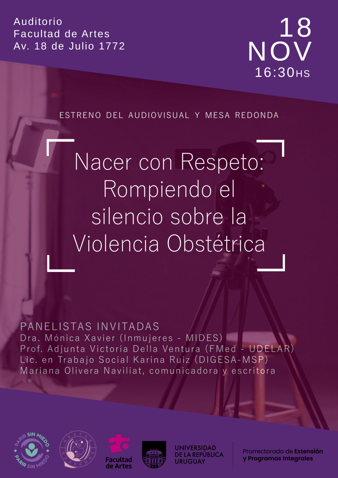 18/11 – Estreno audiovisual y mesa redonda: Nacer con respeto. Rompiendo el silencio sobre la ...
